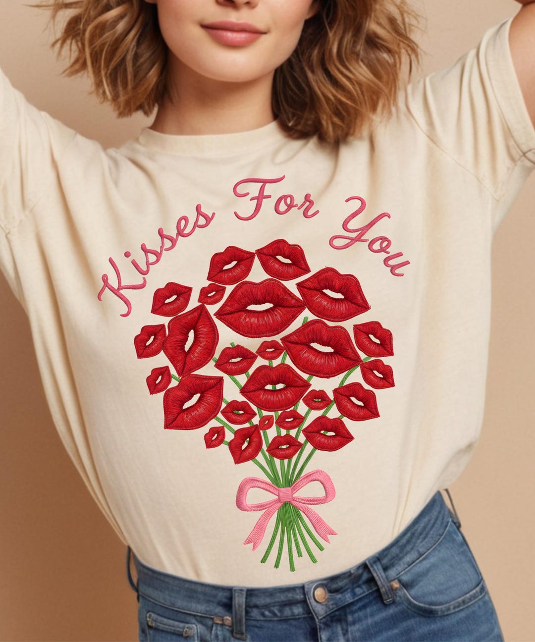 Red Lips Bouquet, Valentine Love Design (PNG JPG) - Etsy