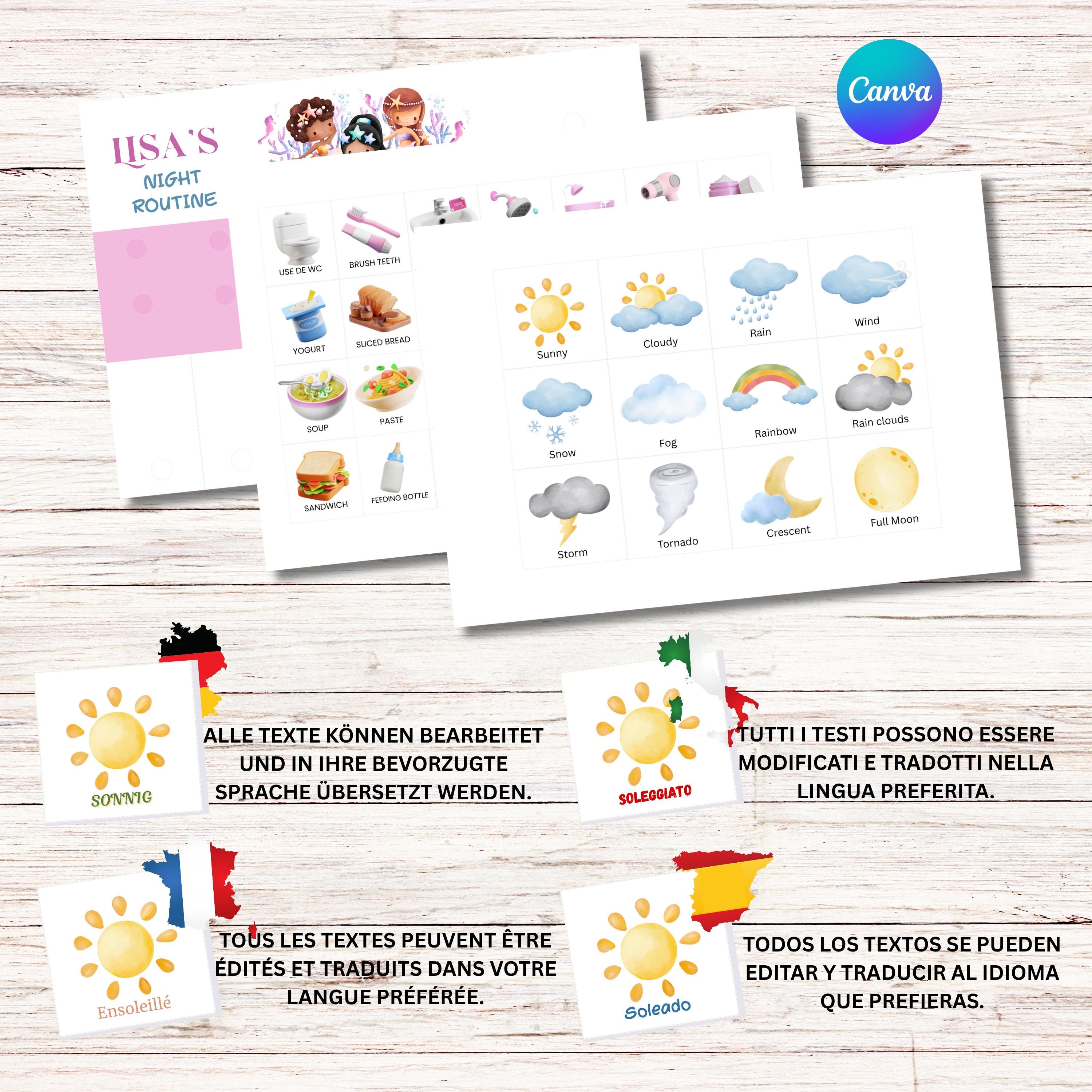 Mermaid Visual Schedule: Daily Routine Chart for Kids (printable ...