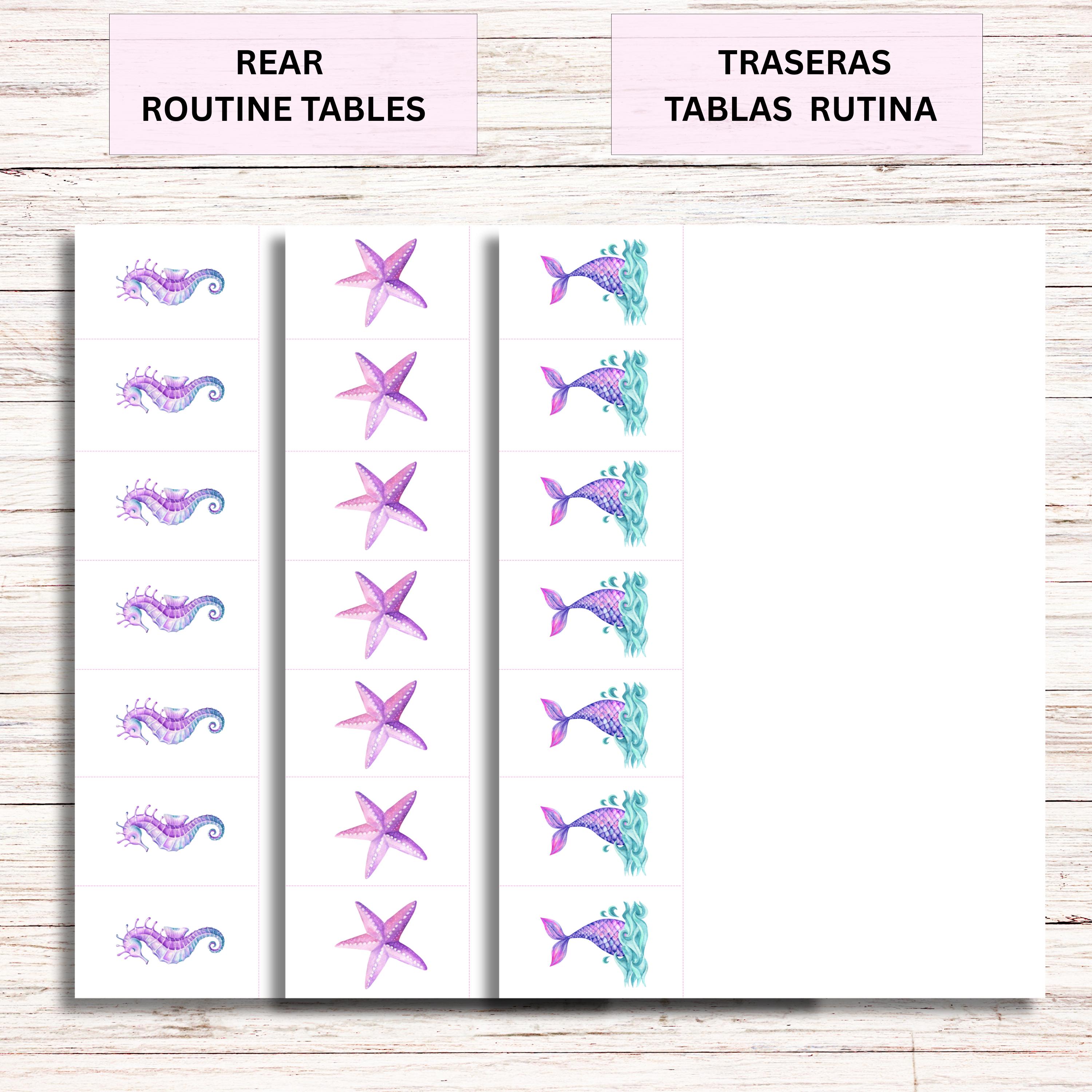 Mermaid Visual Schedule: Daily Routine Chart for Kids (printable ...