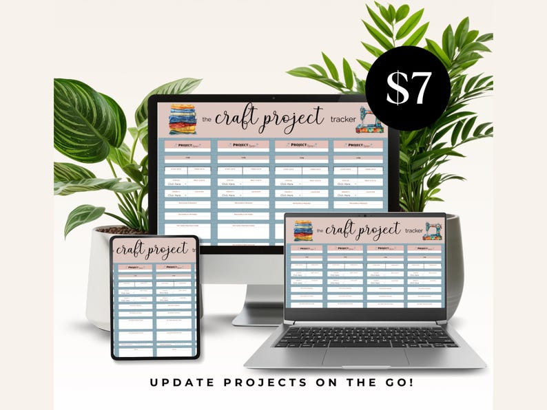 Craft Project Tracker Google Sheet: Digital Download for Crochet & More ...