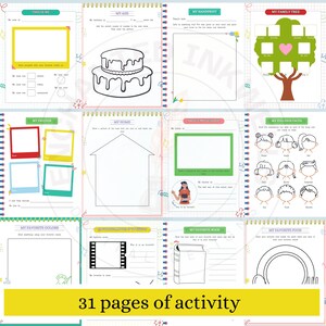 School Memory Book, Printable, Kids Journals, End of School Year ...