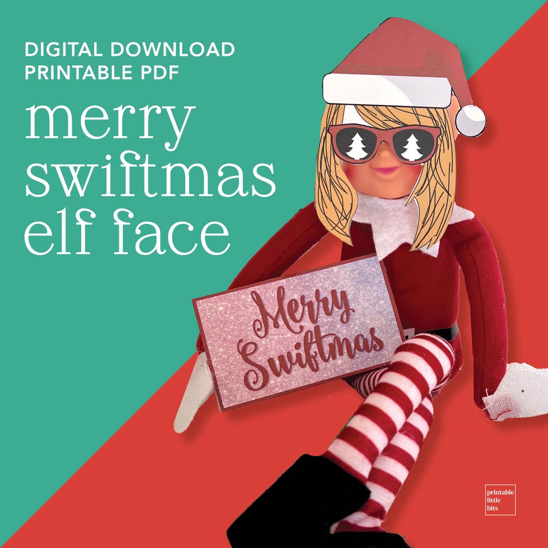 Elf - Swifty Face Cutout Merry Swiftmas Sign - DIGITAL DOWNLOAD ...