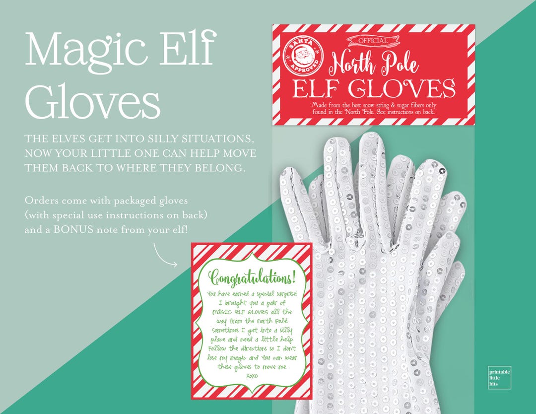Magic North Pole Elf Gloves - Etsy