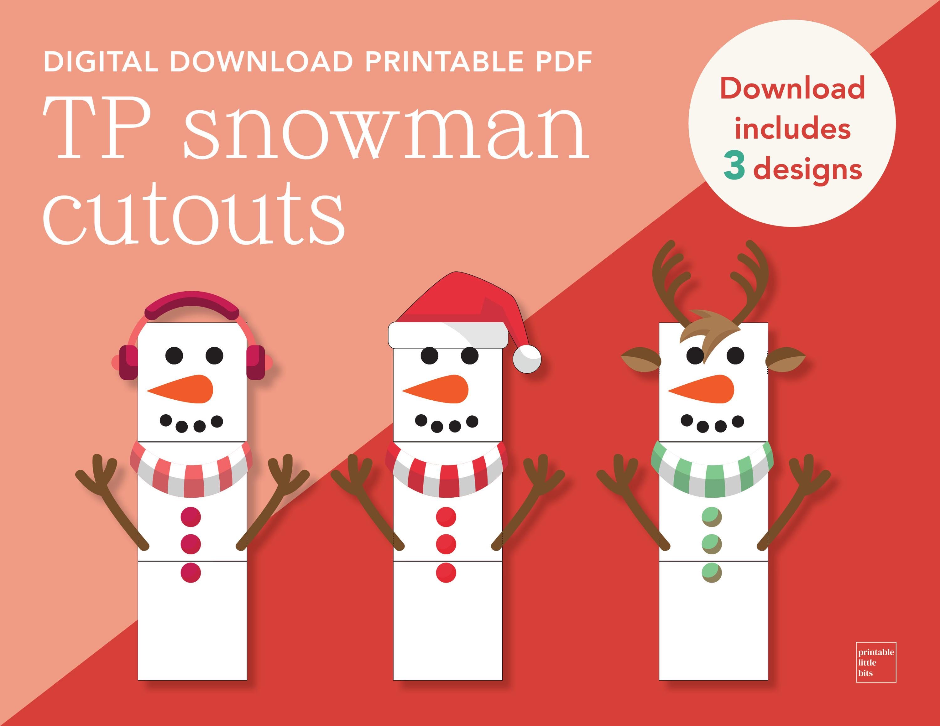 Elf - Snowman Cutouts - Digital Download Printable PDF. CRICUT PNG ...