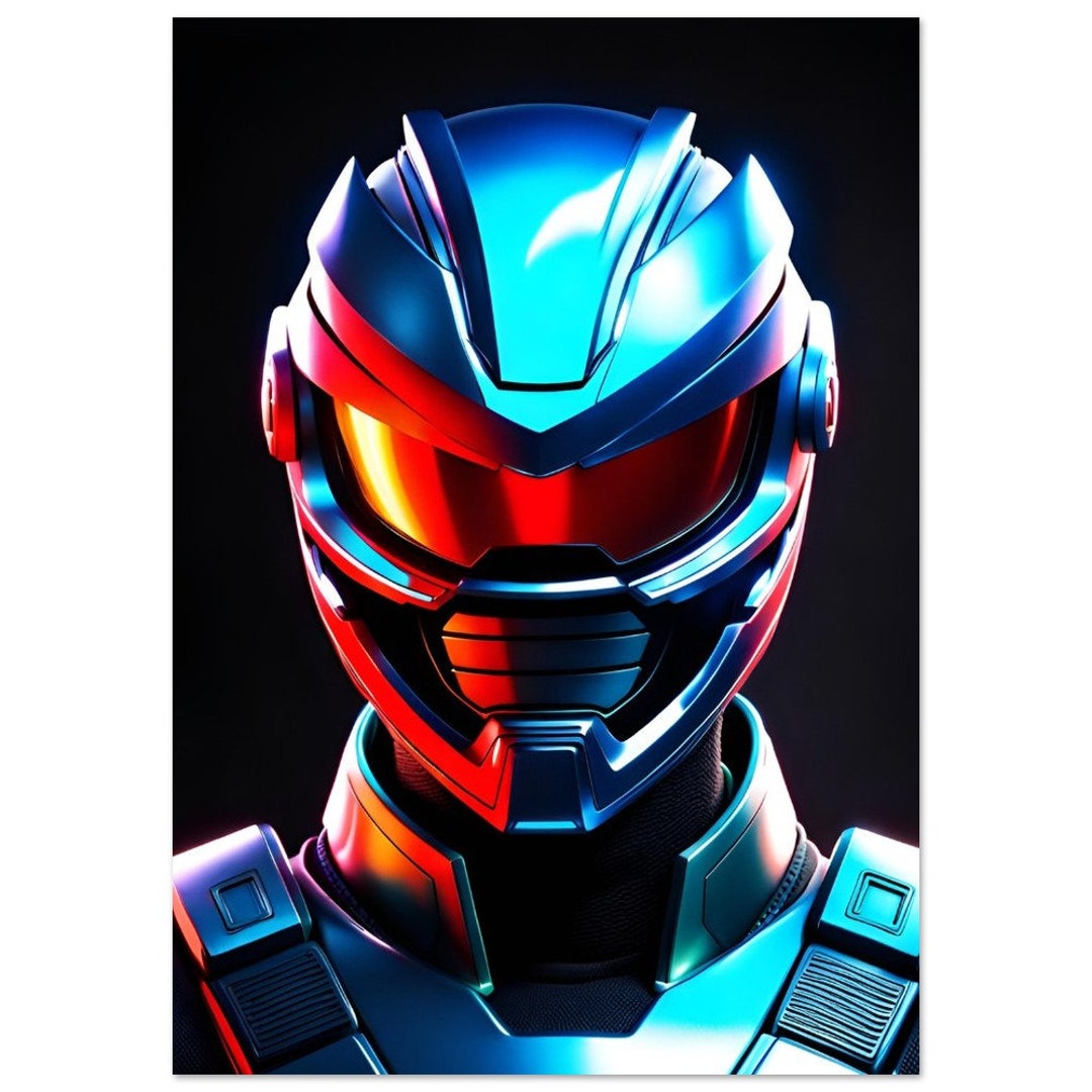 Sentai Helmet Premium Matte Poster - Etsy