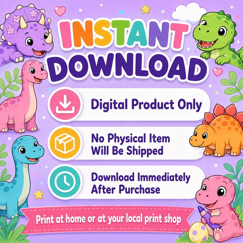 Baby Dinosaurs Coloring Book, 50 Printable Pages (digital Download) - Etsy