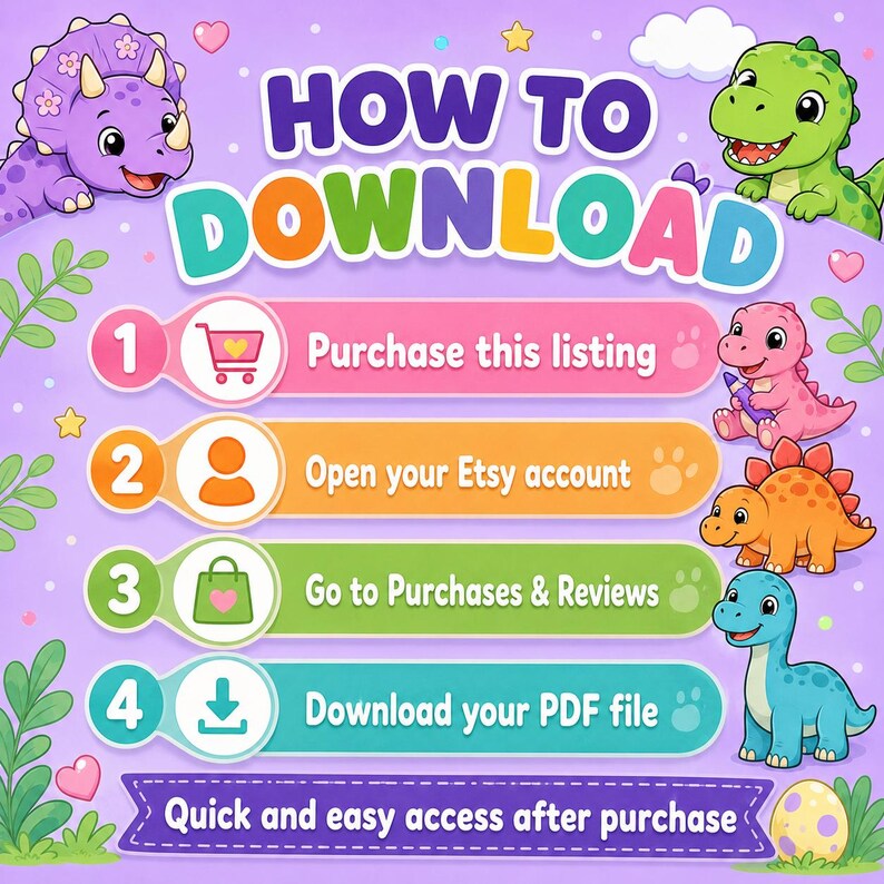 Baby Dinosaurs Coloring Book, 50 Printable Pages (digital Download) - Etsy