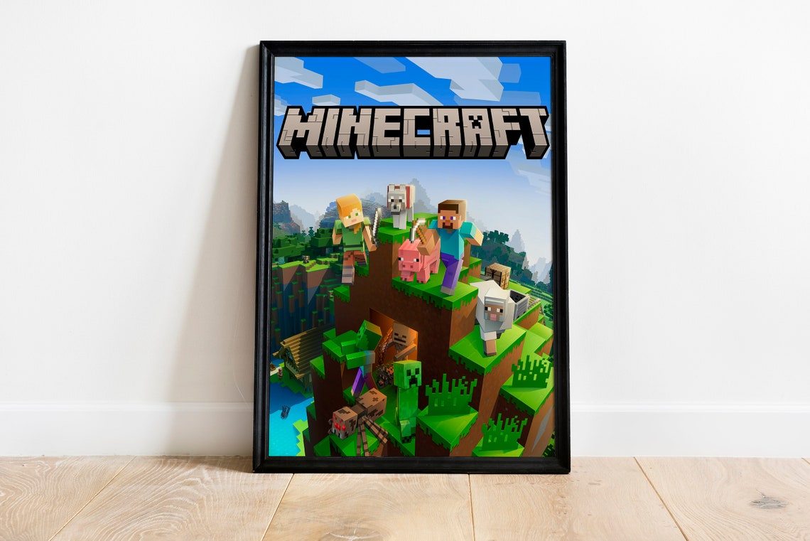 Minecraft Wall Art Minecraft Poster Game Poster Digital Poster Home ...