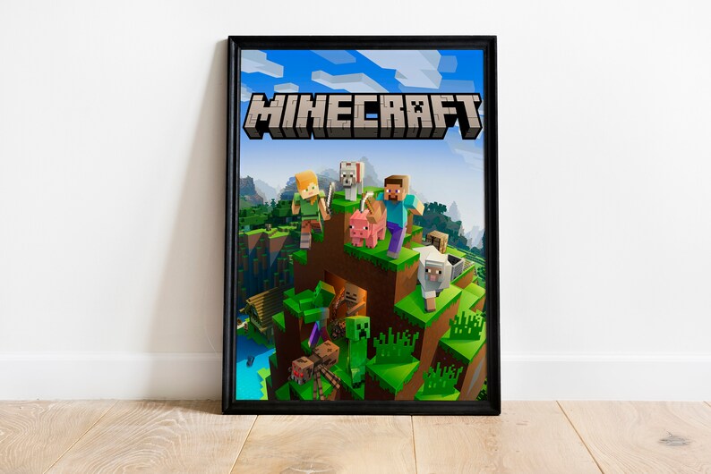Minecraft Wall Art Minecraft Poster Game Poster Digital Poster Home ...