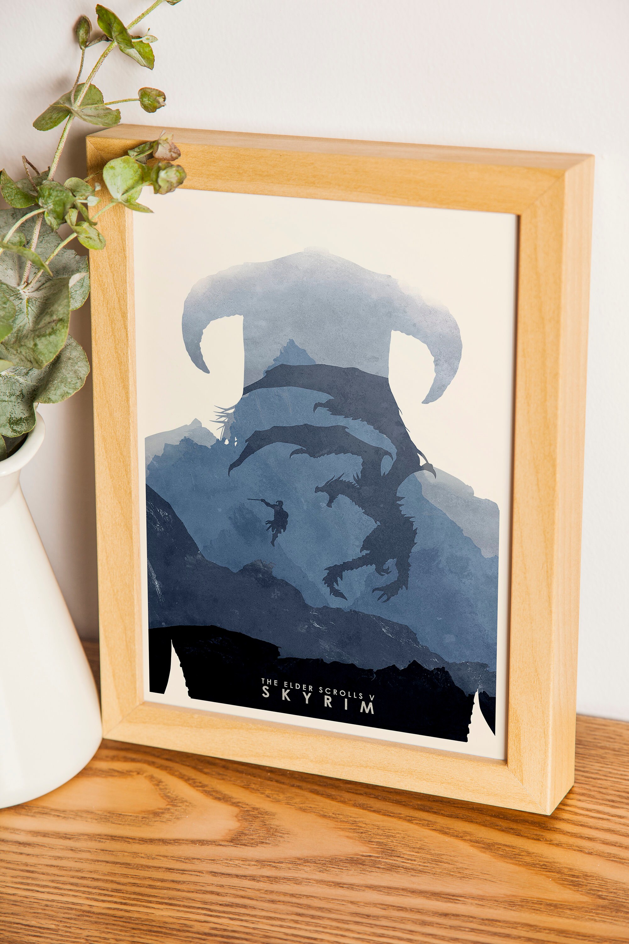 Skyrim Game Poster, Game Room Poster, Minimalist, Game Poster, Game ...
