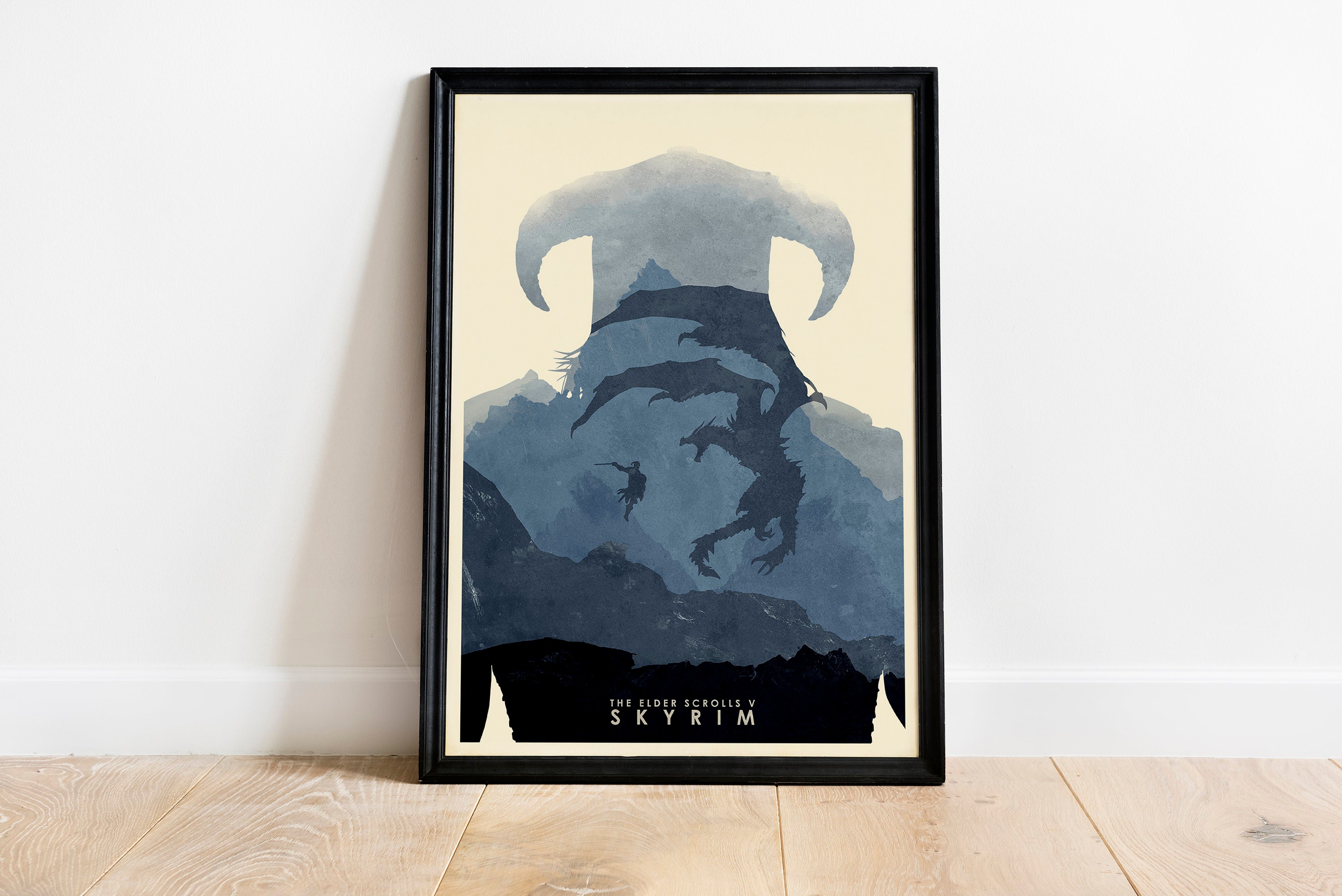 Skyrim Game Poster, Game Room Poster, Minimalist, Game Poster, Game ...