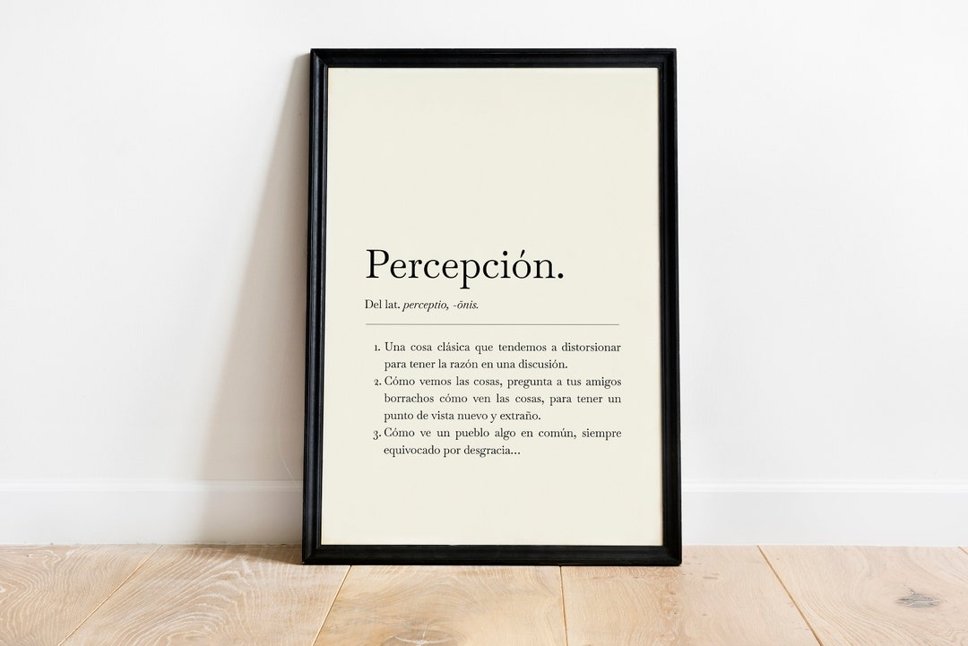 Printable Percepción Definition / Inspirational Definition / Definition ...