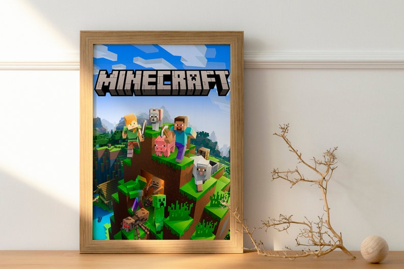 Minecraft Wall Art Minecraft Poster Game Poster Digital Poster Home ...