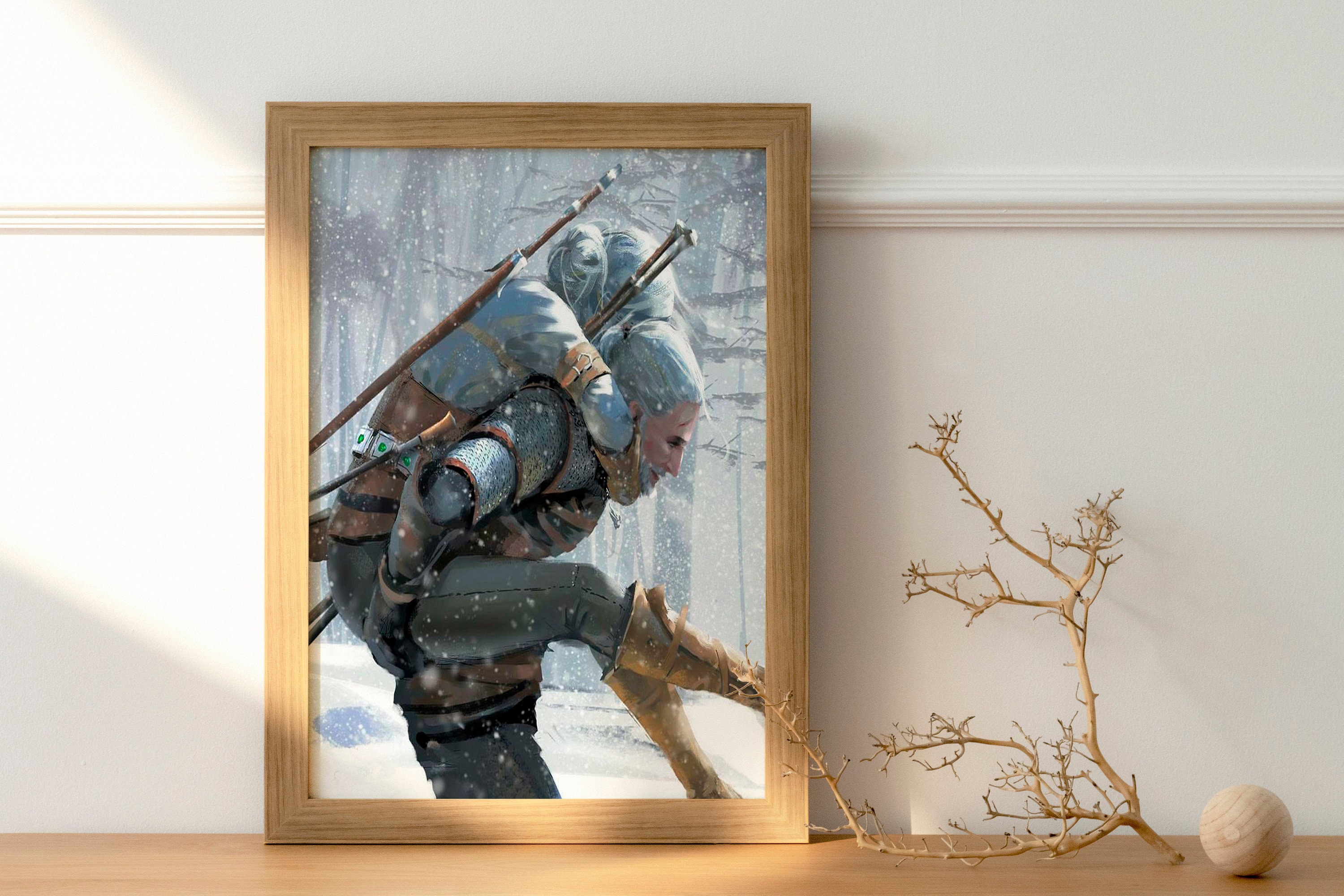 The Witcher 3 Poster, Gaming Poster, Video Game Poster, Gerald and Ciri ...