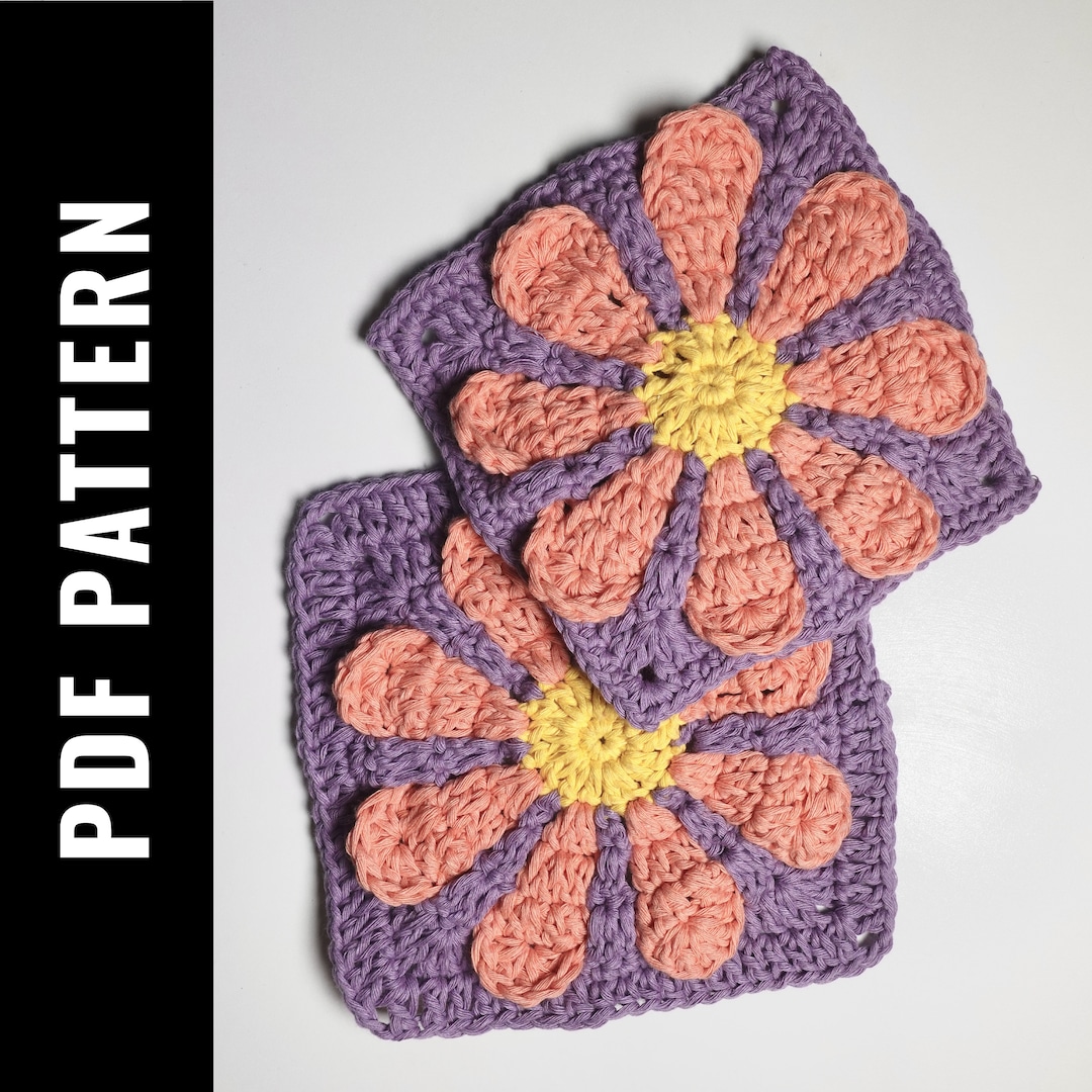 PDF File for Crochet Pattern (english and Spanish), Crochet Granny ...