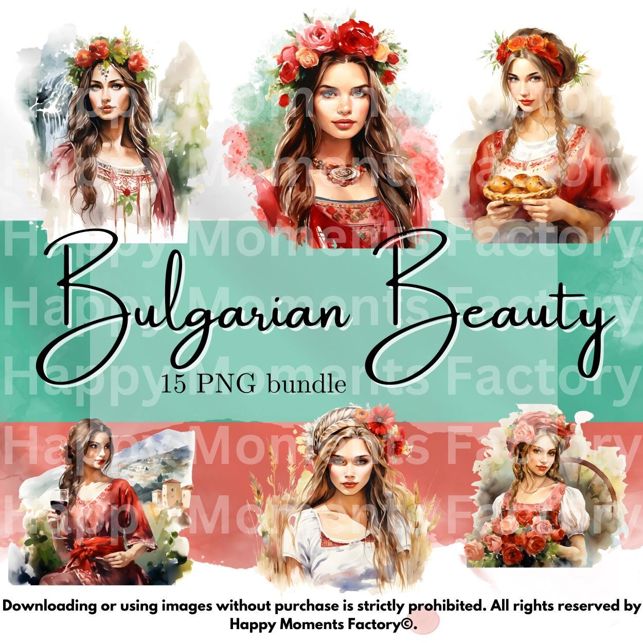 Bulgaria Watercolor Clipart,beauty of Bulgaria,bulgaria Print Design ...