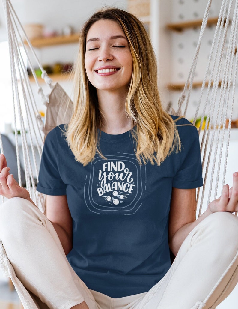 Find Your Balance T-shirt, Yoga Balance Tee, Custom Brand Shirts ...
