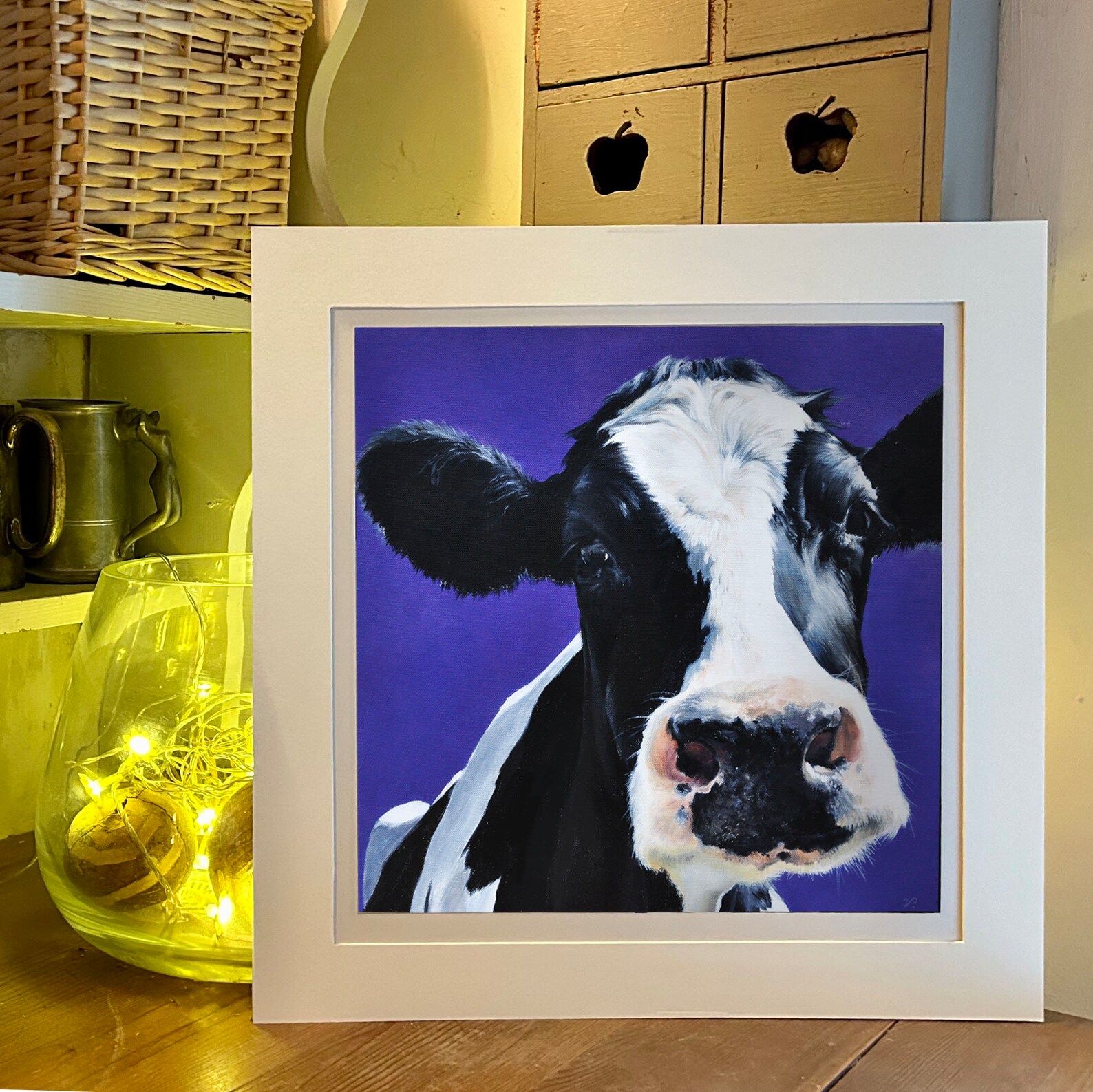 Nosey Cow, Black & White Friesian Cow Print, Limited Edition Art - Etsy