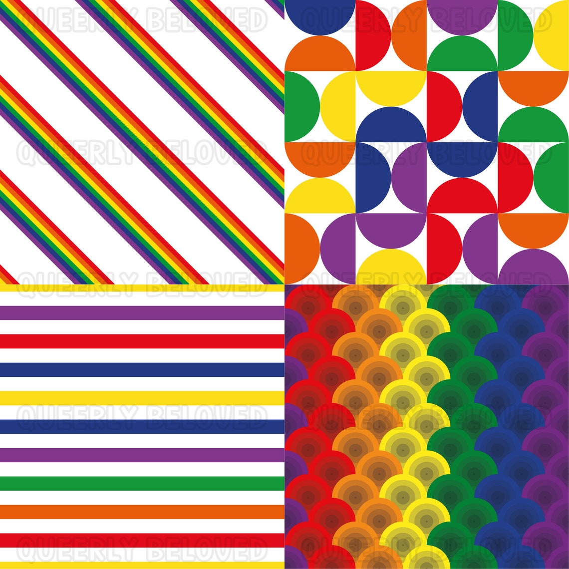 Pride Flag Digital Paper Pack: 12 Rainbow Patterns, 35 Cm, 300 DPI ...