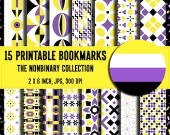 15 Minimalist Aromantic Pride Flag Printable Bookmarks Printable 2x6 ...