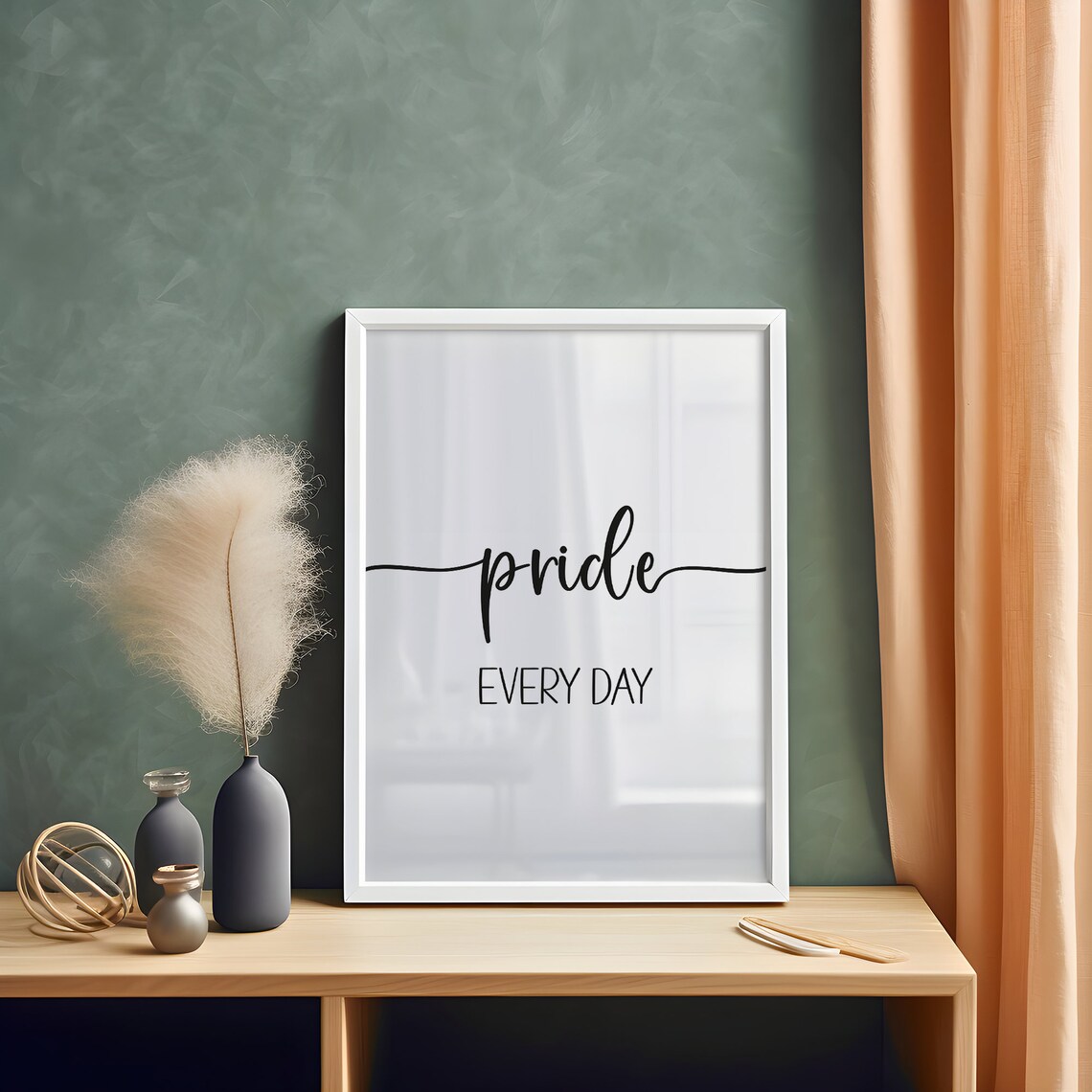 LGBTQ Pride Printable Wall Art Set Motivational Quotes, Black & White ...