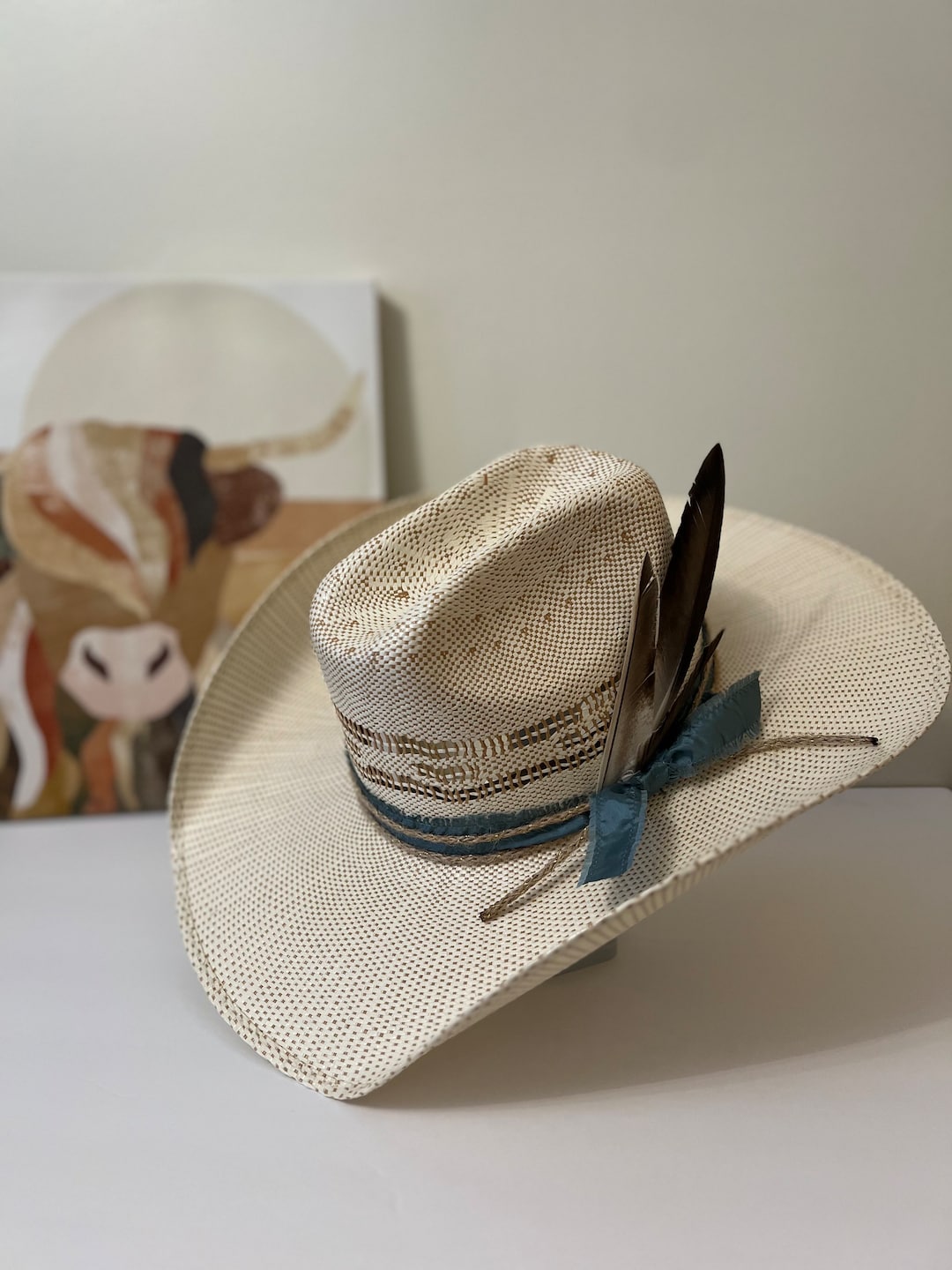 Custom Straw Cowboy Hat - Etsy