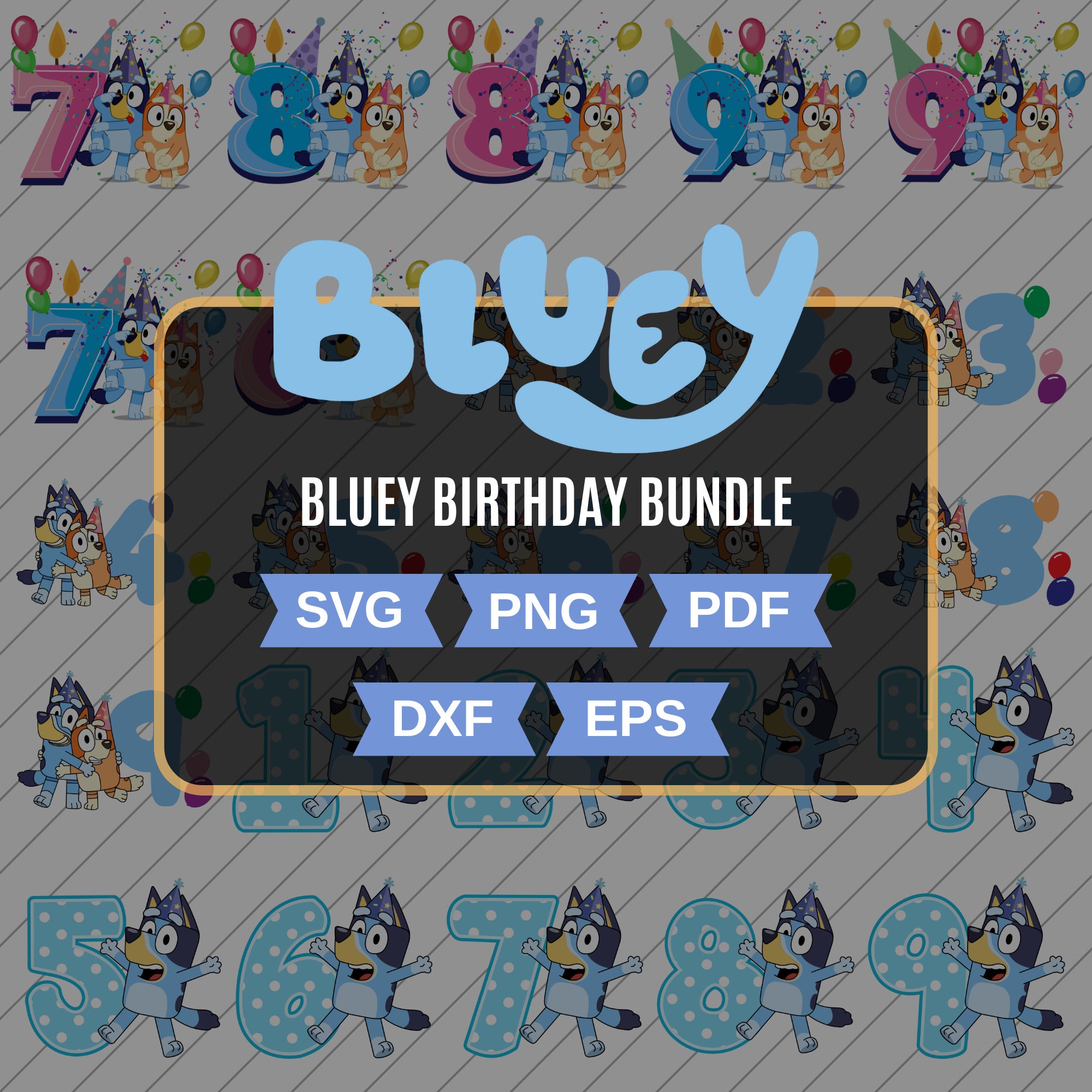 Bluey & Bingo 2nd Birthday PNG File, Bluey, Bingo, Second Birthday PNG ...