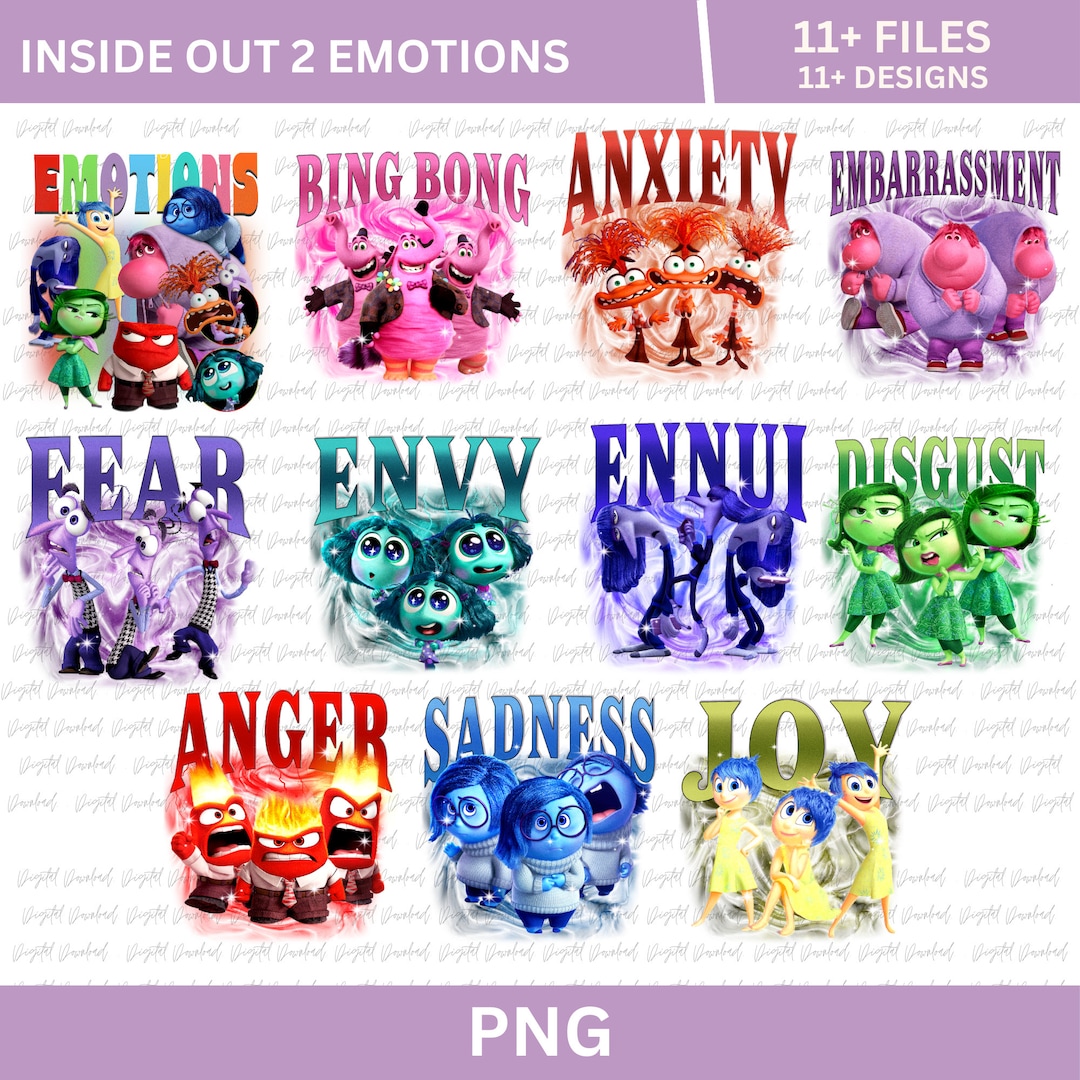 Nside Out 2 PNG, Clipart Bundle, Inside Out 2 Download, Inside Out PNG ...