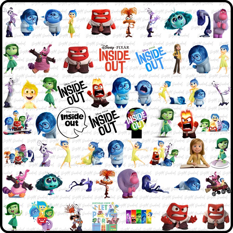 Nside Out 2 PNG, paquete de imágenes prediseñadas, Inside Out 2 ...