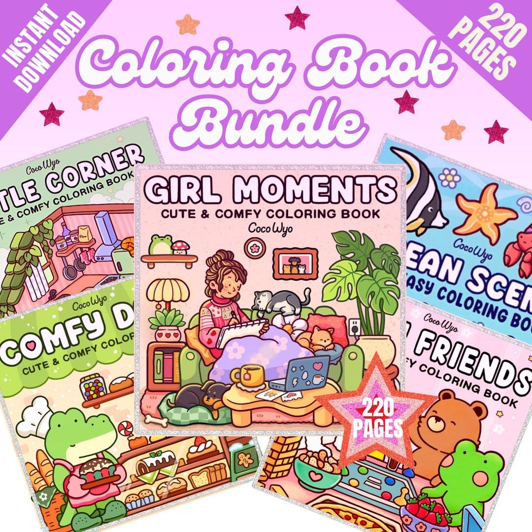 Coco Wyo Coloring Books,coco Wyo Girl Moments,cozy Friends,little ...