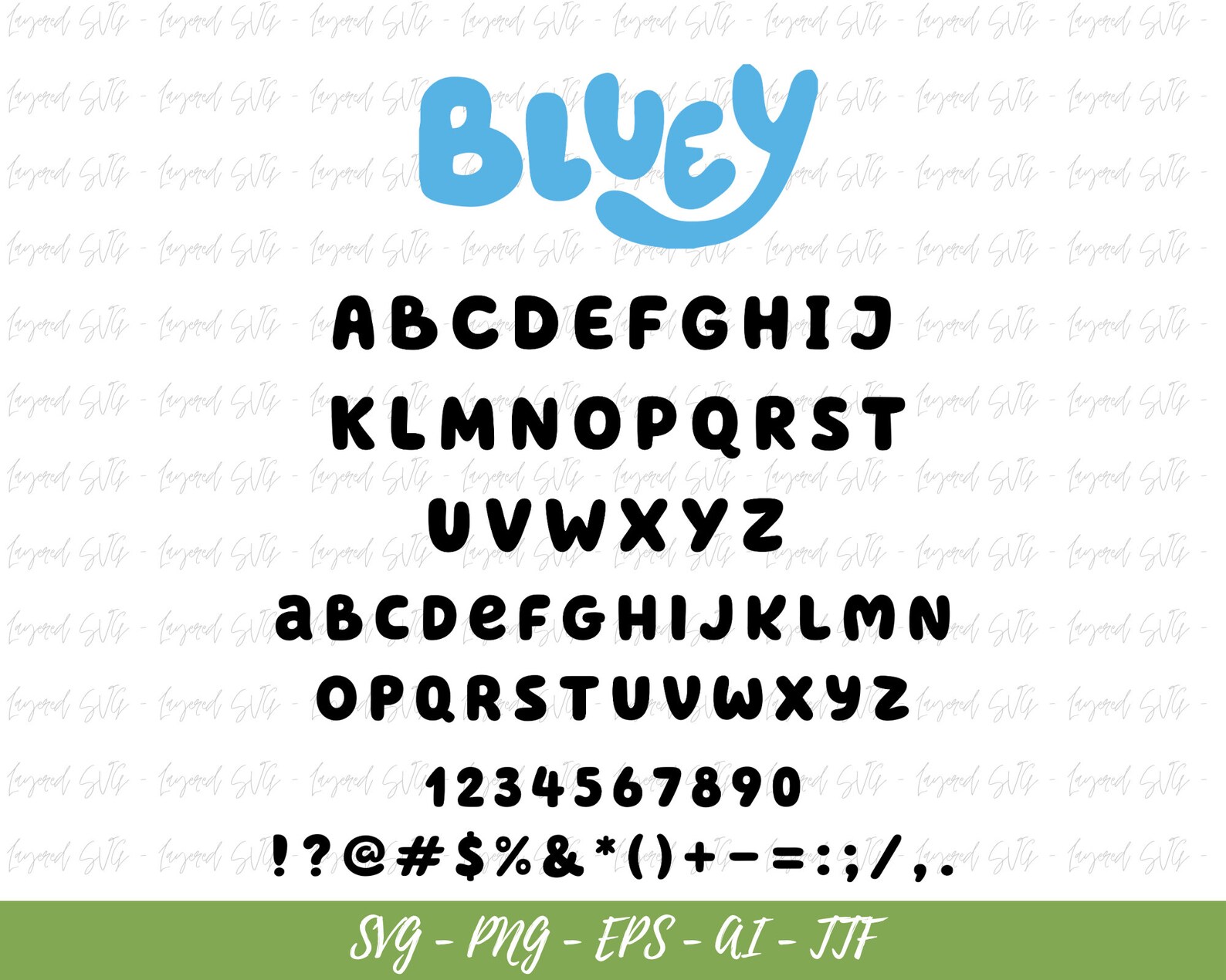Bluey Font Bluey SVG Kids Font Digital Font Download Canva - Etsy UK