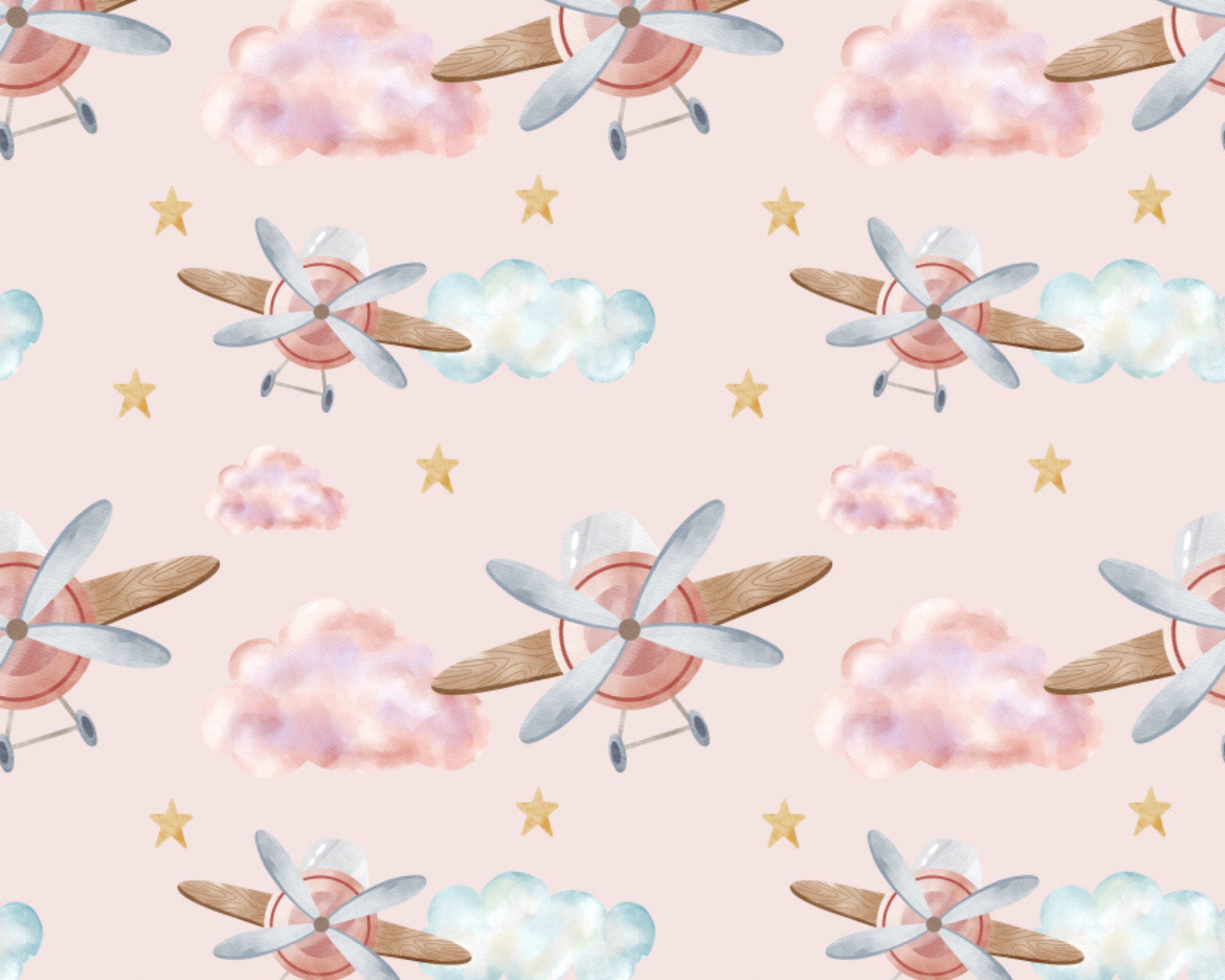 Air Transport Watercolor Clipart, Airplane Clip Art, Nursery Decor ...