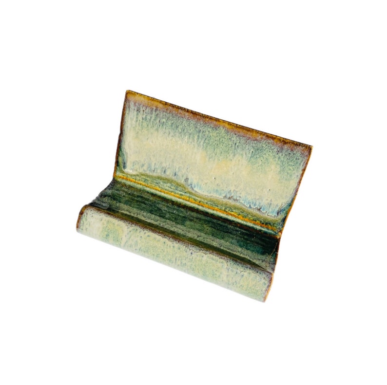 Business Card Holder Handmade Stoneware Pottery Ceramic Office and Desk ...
