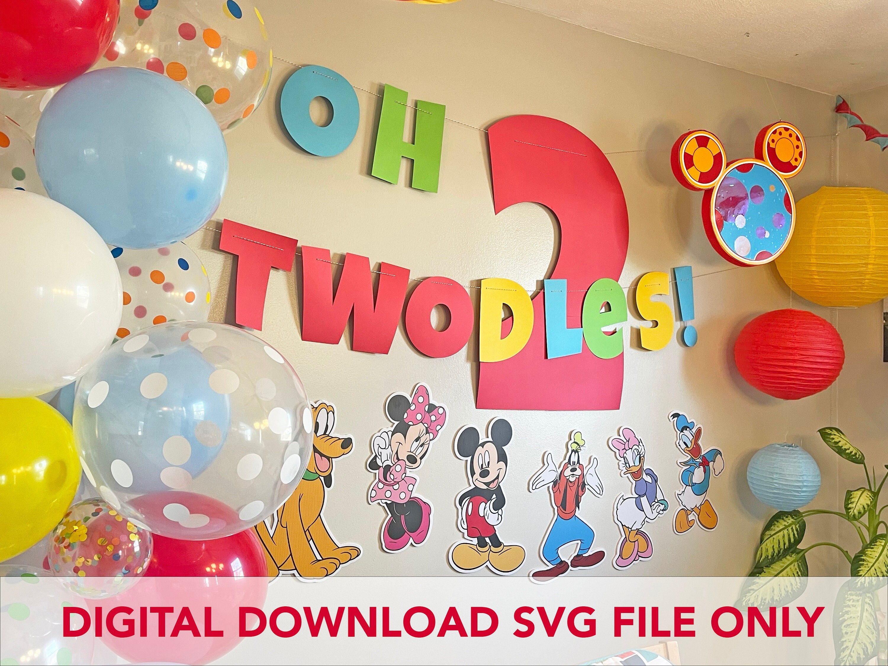 Oh Twodles Birthday Banner SVG File for Cricut - Etsy