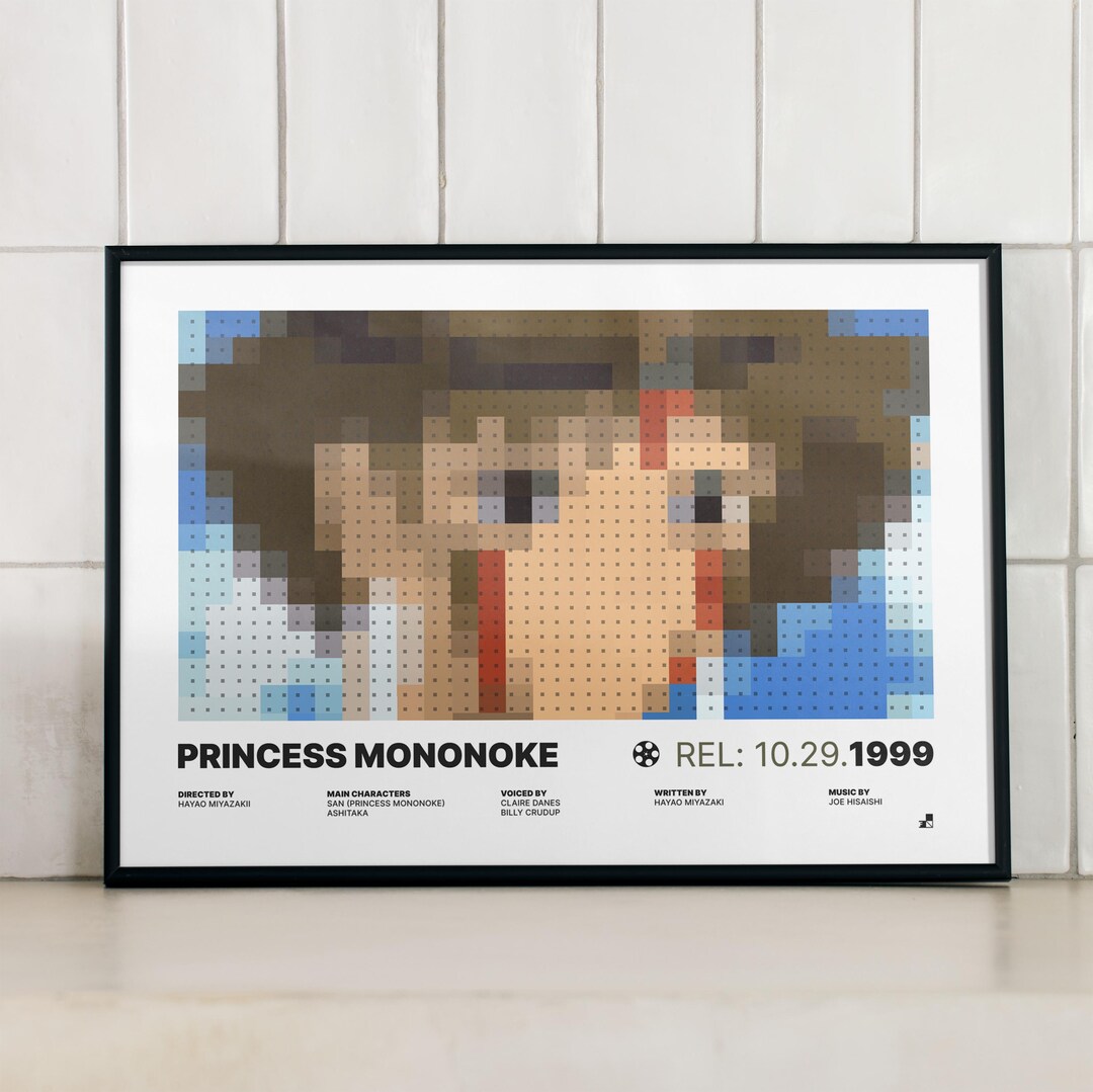Princess Mononoke Poster, Lo-res, Anime Poster, Movie Print, Studio ...