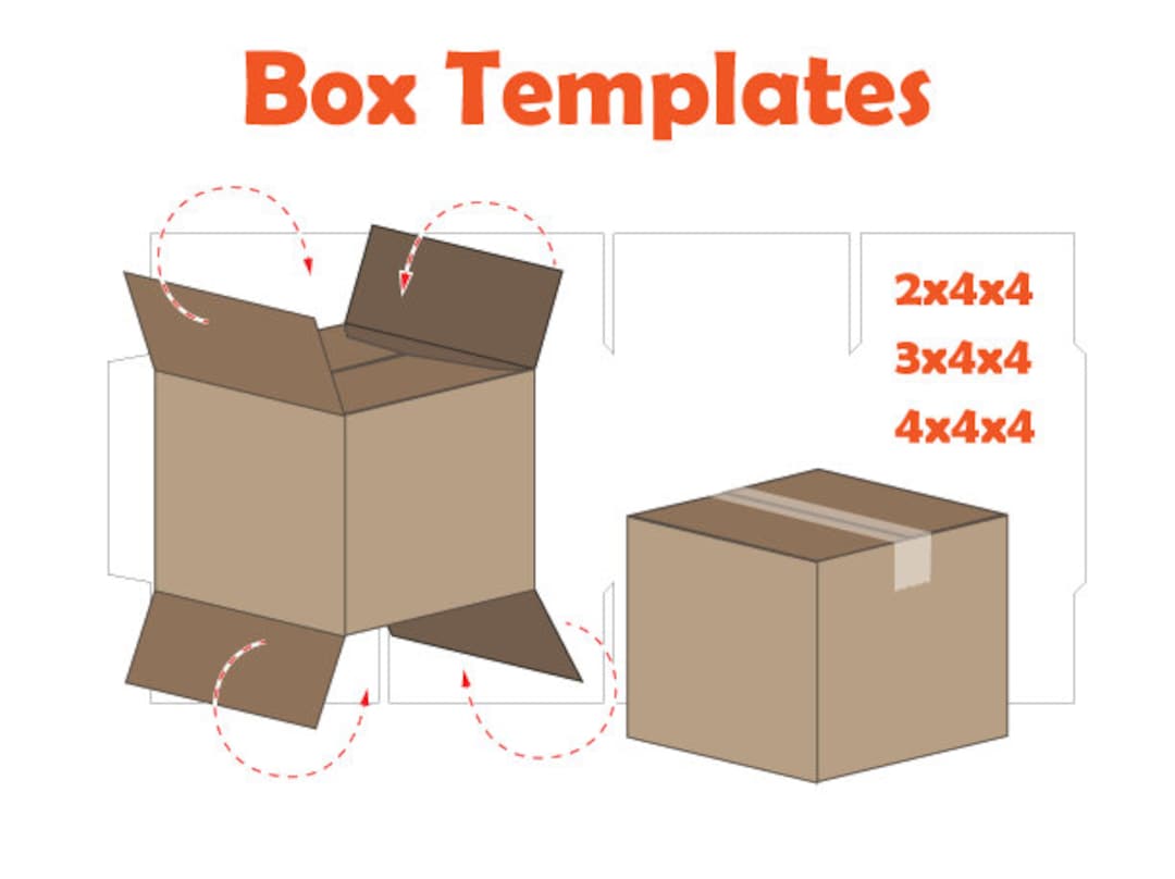 4x4x 'X' Small Box Template - Etsy