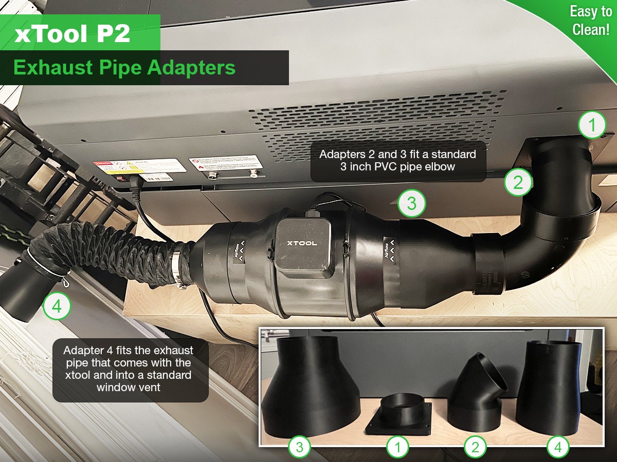 Xtool P2 Exhaust Adatpers - Xtool P2 Ducting Adapters - Etsy