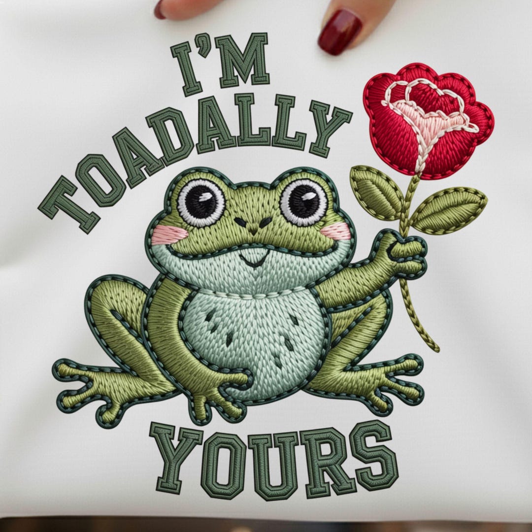 Valentine PNG, I'm Toadally Yours Design, Valentine Clipart, Retro ...