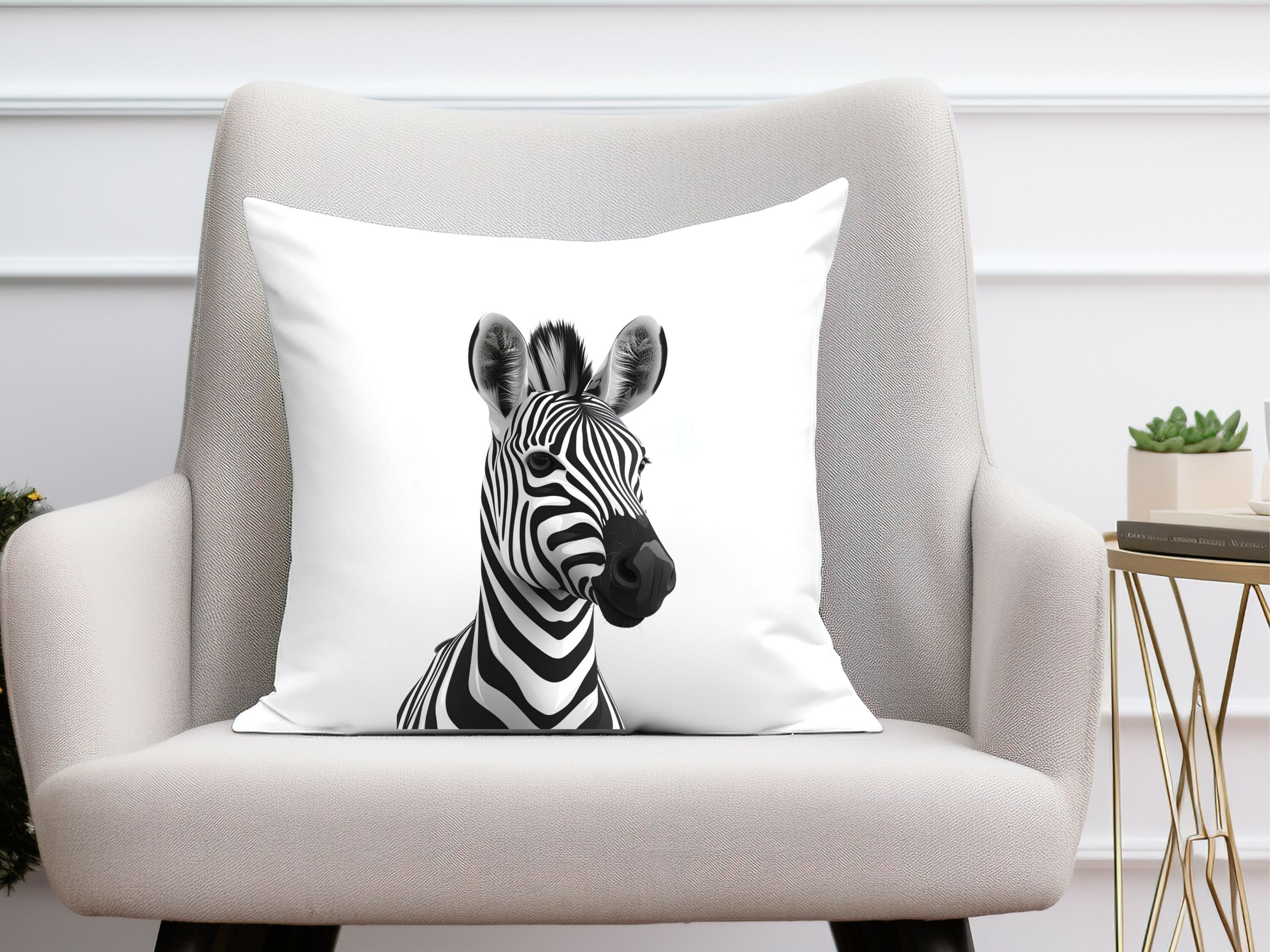 Zebra Printable Art Safari Theme Black and White Wall Decor Wild Animal ...