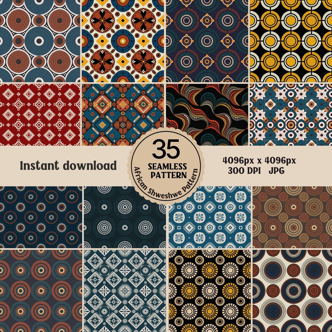 Shweshwe Seamless Pattern JPG, African Cloth Style JPG, Digital Paper ...