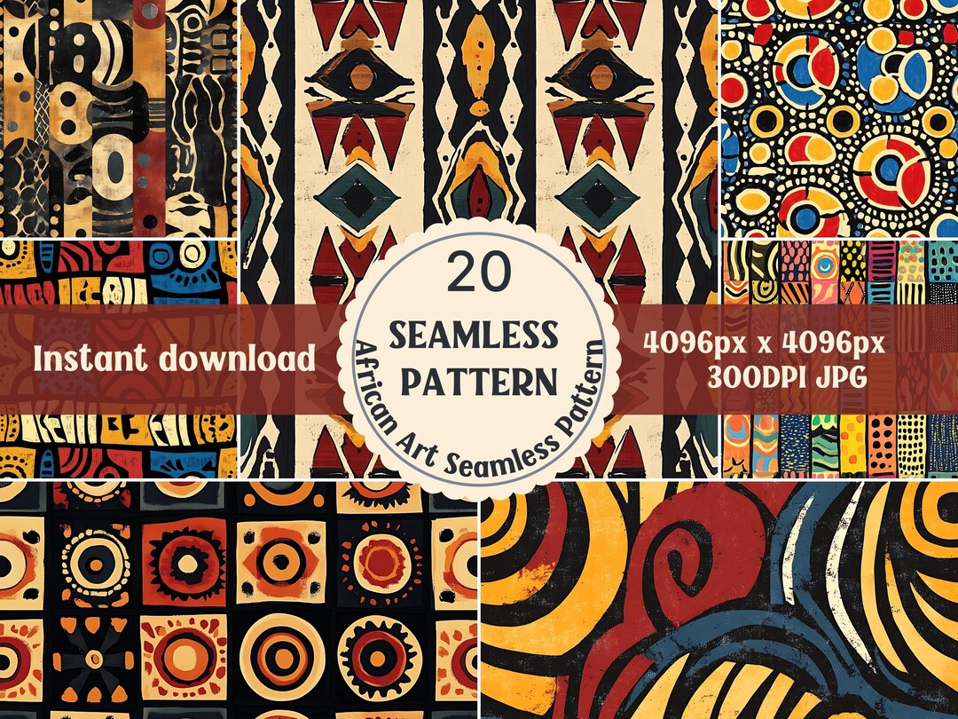African Art Print, African Design Artwork & Seamless Patterns, Unique ...