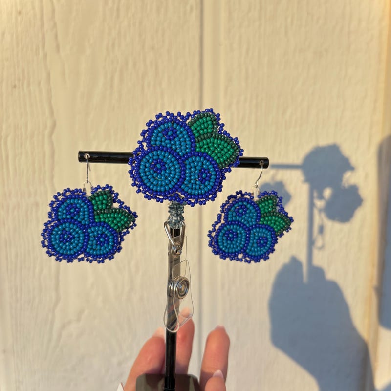 Blueberry Earrings - Etsy