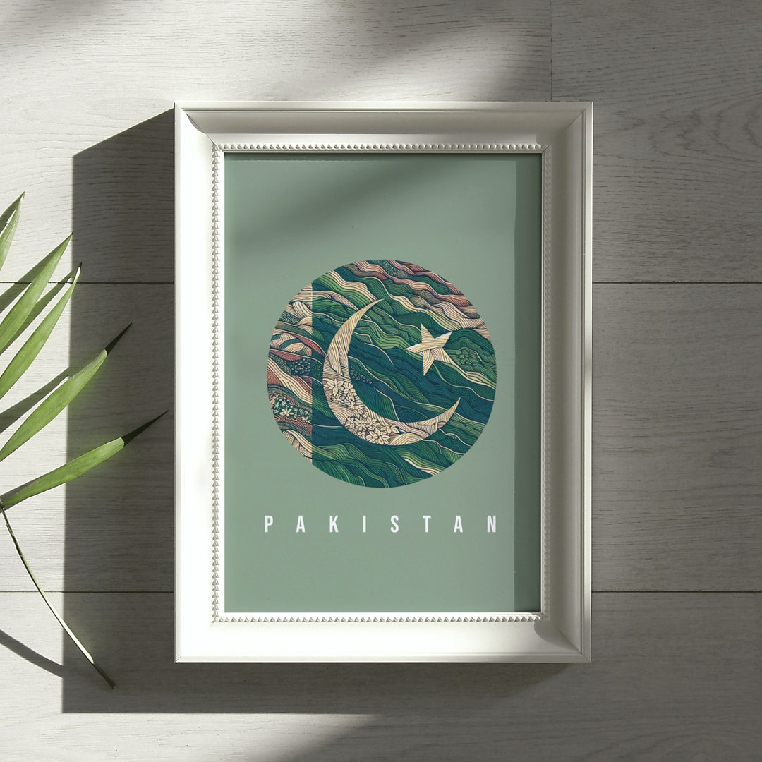 Pakistan Printable Wall Art Pakistan Flag Wall Decor Digital Print ...