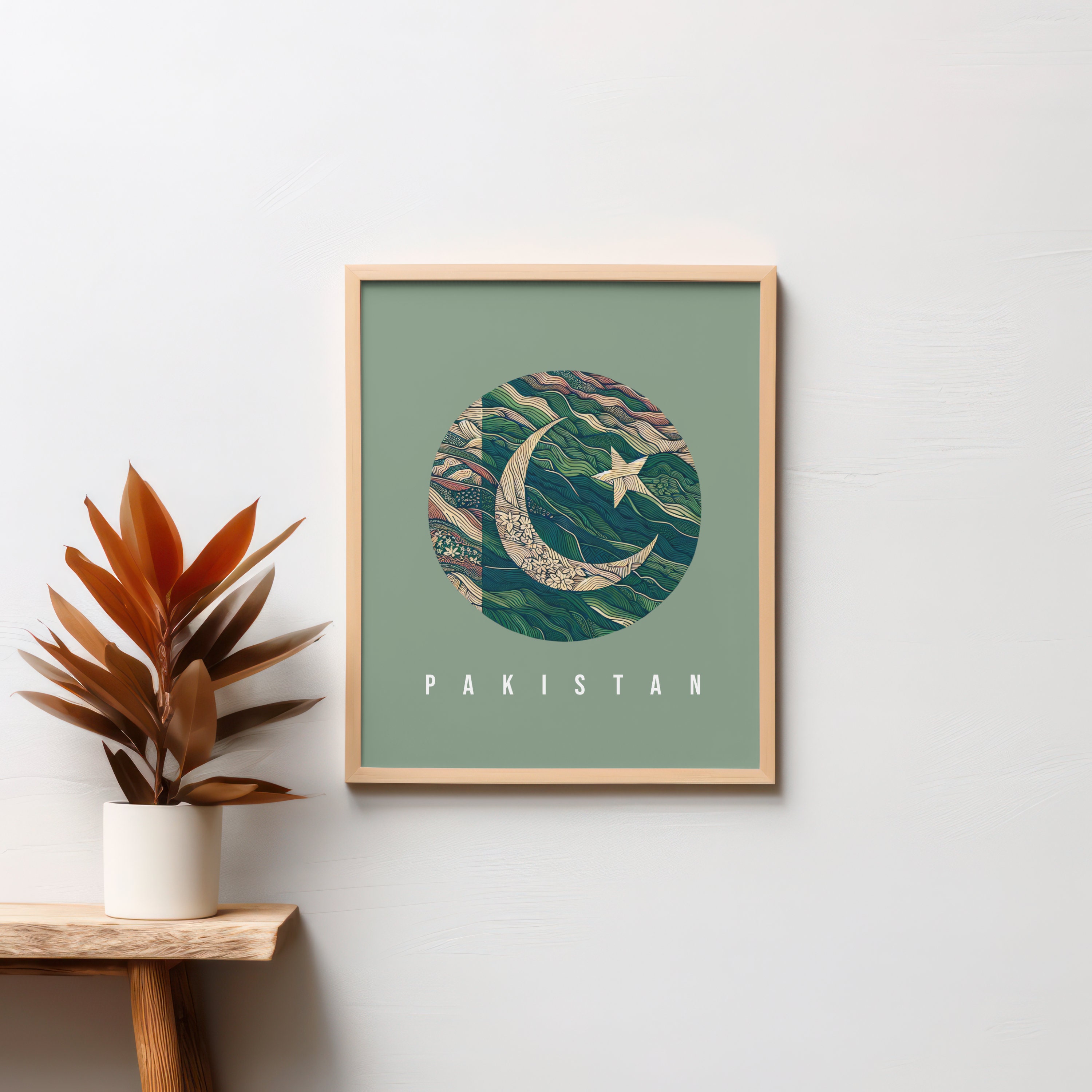 Pakistan Printable Wall Art Pakistan Flag Wall Decor Digital Print ...