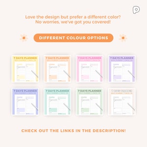 Daily Planner | 7 Days Planner Printable | Weekly Planner | Daily to Do ...
