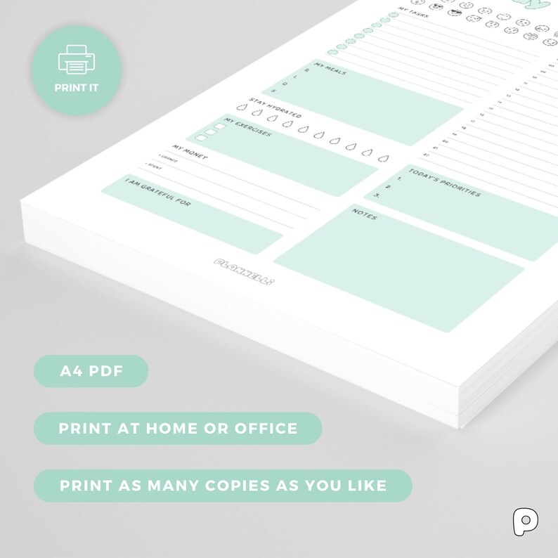 Daily Planner 7 Days Planner Printable Weekly Planner Daily to Do List ...