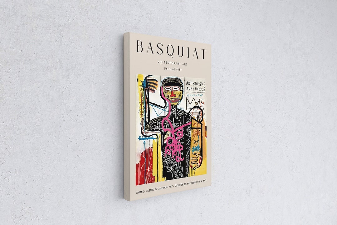 Michel Basquiat Exhibition Poster Canvas Wall Art 205 - Etsy