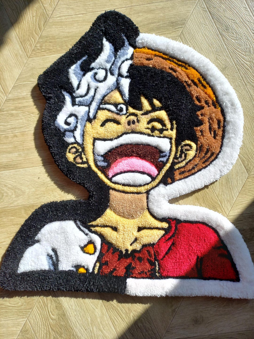 One Piece Luffy X 5th Gear Inspired Tufted Rug, Anime Handmade Rug ...