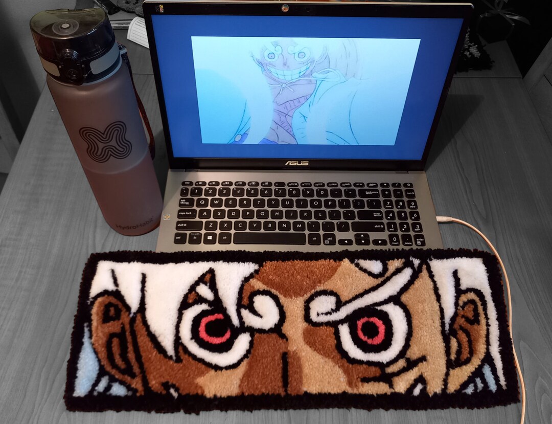 One Piece Luffy 5th Gear Tufted Keyboard Rug, Handmade Rug, Anime ...