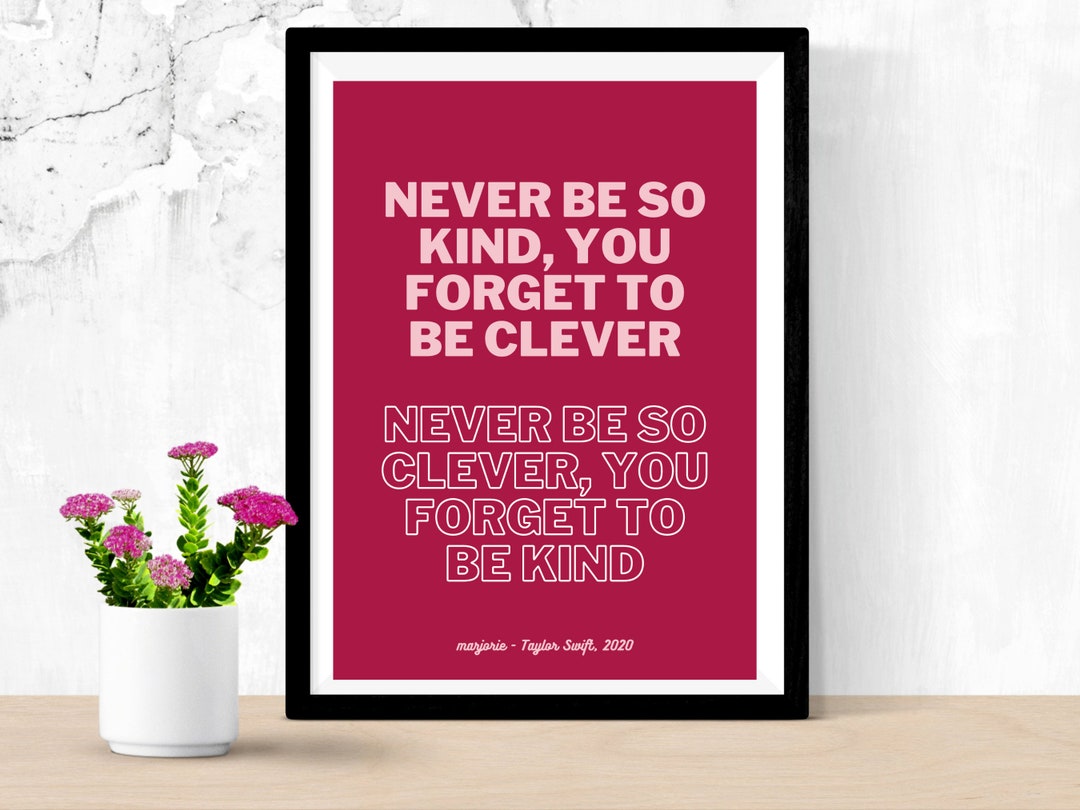 Taylor Swift Marjorie Lyric Print Dark Pink Background - Etsy